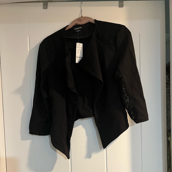 bebe | Jackets & Coats | Nwt Bebe Blazer With Lace Paneling | Poshmark